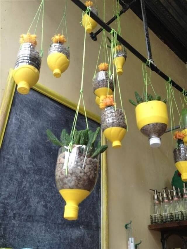 16 Recycled Bottle Planters DIY To Make