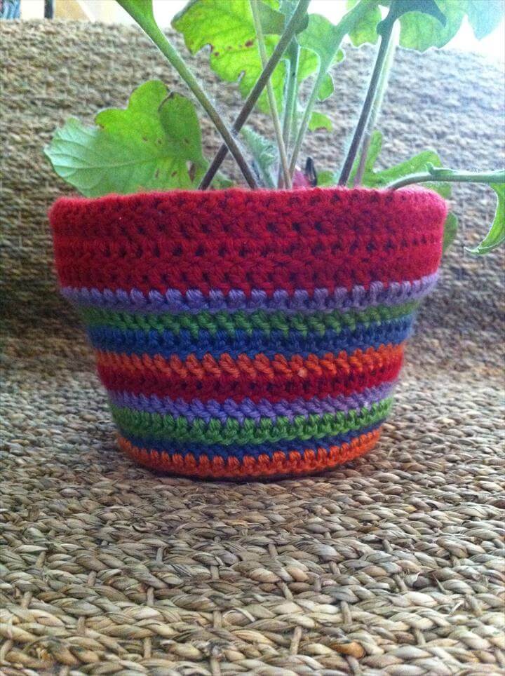 20 Free Crochet Flower Pot Patterns DIY To Make