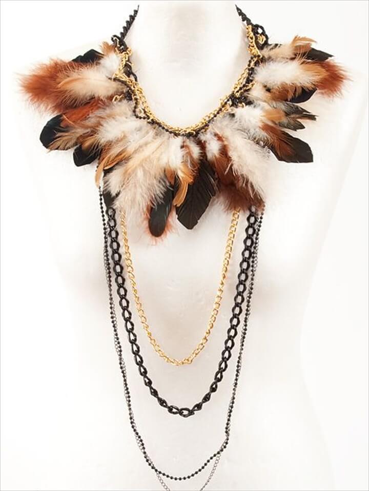 25 DIY Feather Jewelry Design | DIY to Make