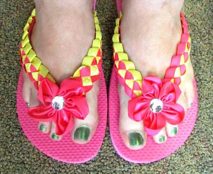15 Easy DIY Stylish Flip Flop Ideas