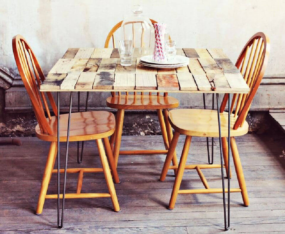 25 DIY Pallet Dining Tables {Updated 2021} | Pallet Table Ideas
